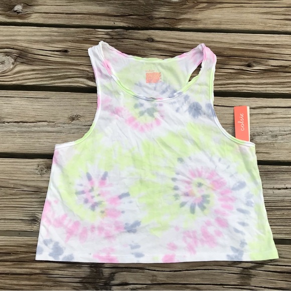 Colsie | Tops | New Ladies Colsie Tie Dye Oversized Crop Tank Top ...